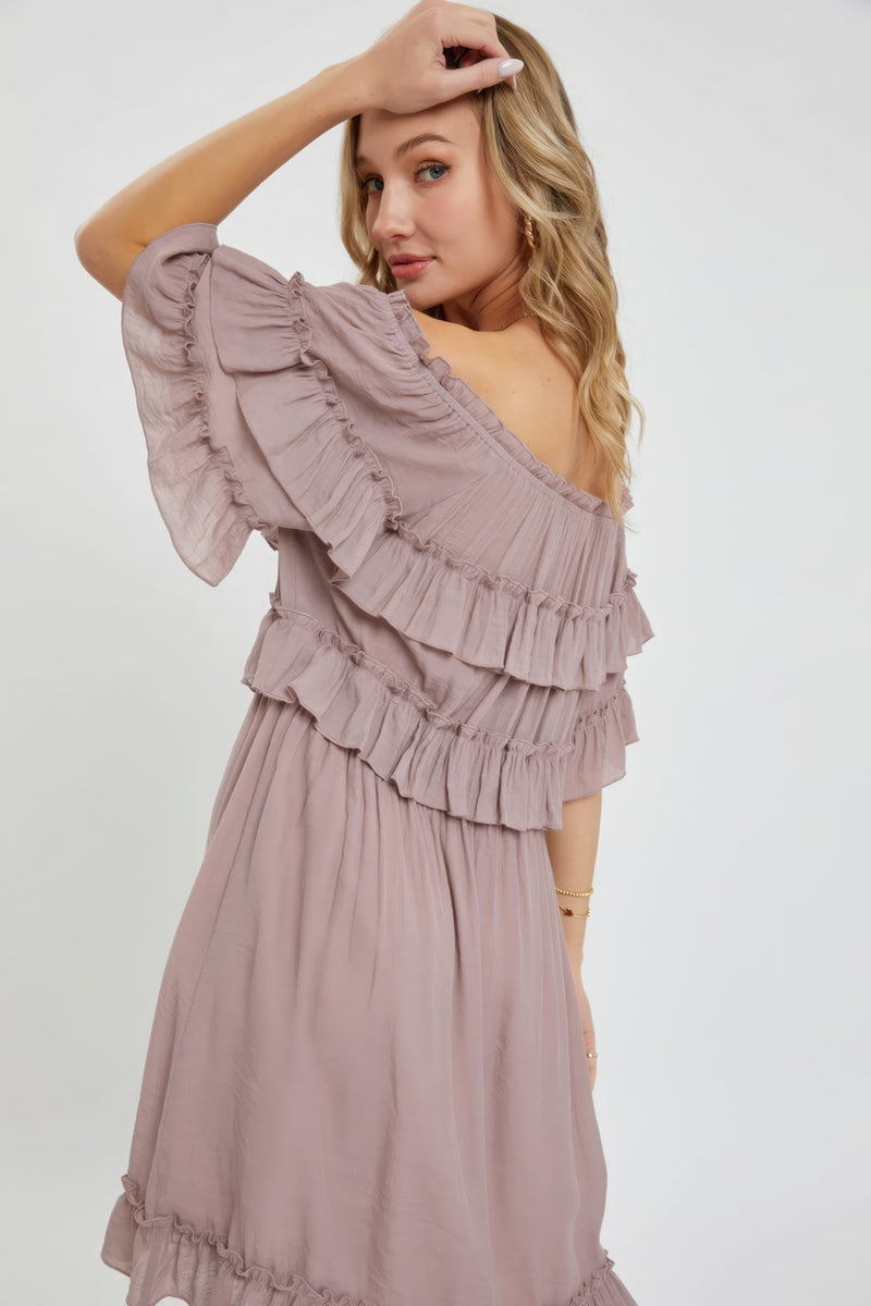 Off Shoulder Ruffle Dress – Bella Coco Luxe